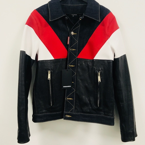 DSQUARED | Jackets & Coats | Dsquared2 Leatherdenim Jacket | Poshmark